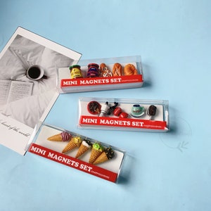 Simulation Food Fridge Magnet Set, Adorable Coffee Bread Hamburger ...