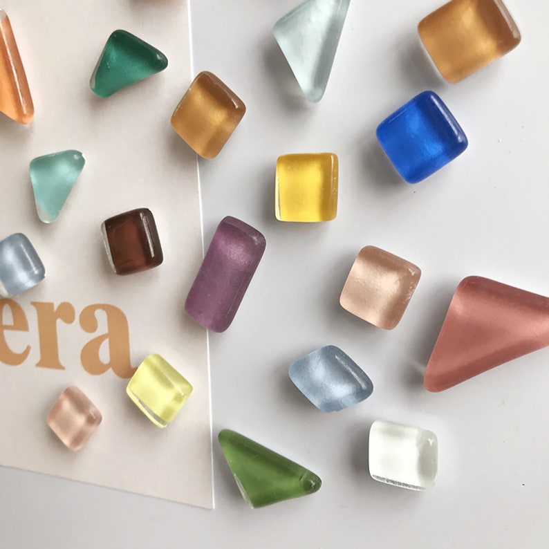 20pcs Geometric Glass Fridge Magnet Irregular Magnets for - Etsy