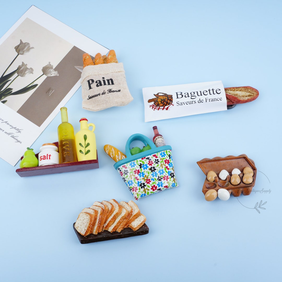 1pc Simulation Food Fridge Magnet, Creative 3D Bread Egg Food ...