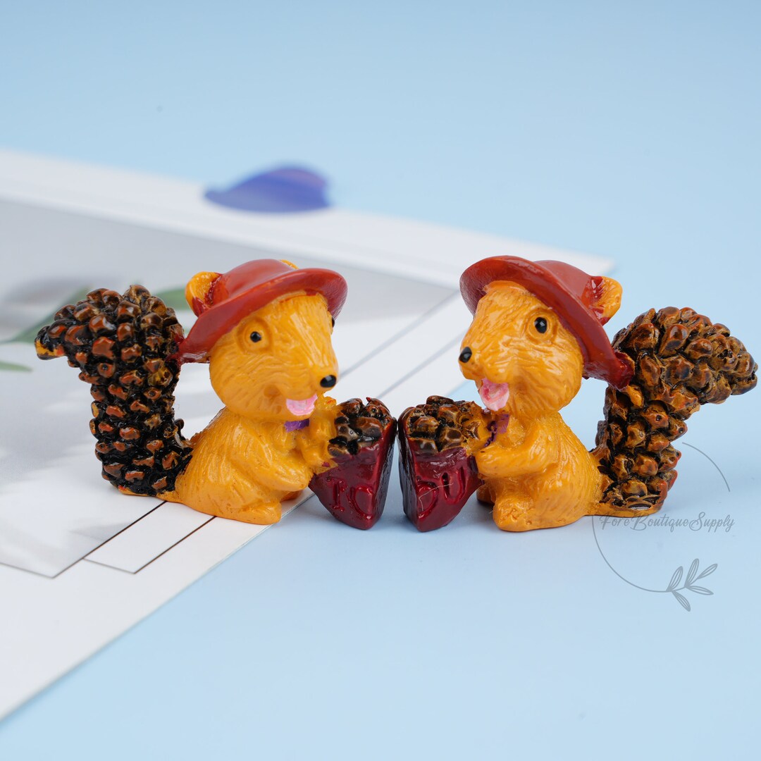 2pcs/set Cute Realistic Squirrel Fridge Magnet, Kawaii 3D Squirrel ...