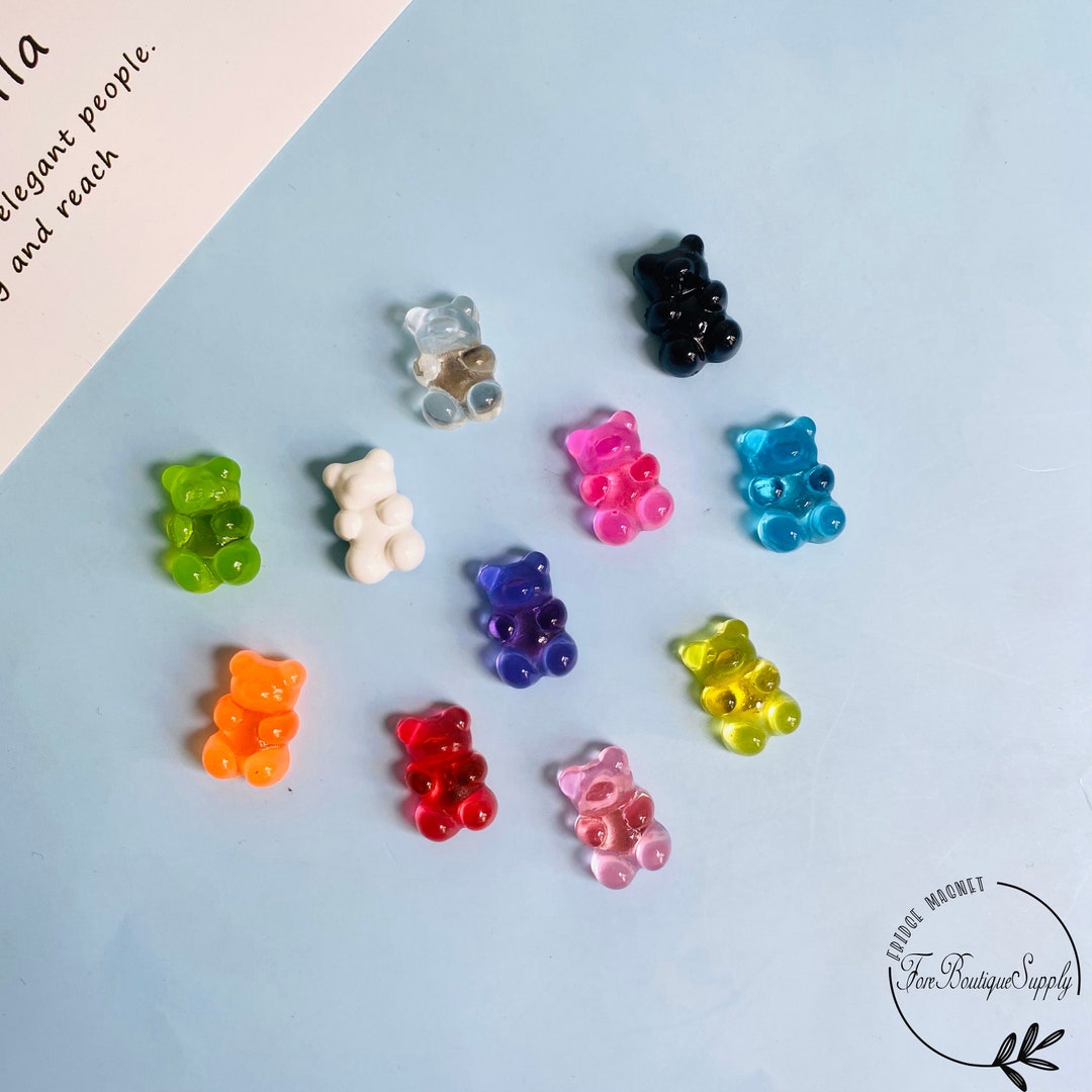 11pcs/set Colorful Gummy Bear Fridge Magnets, Cute Bear Candy ...