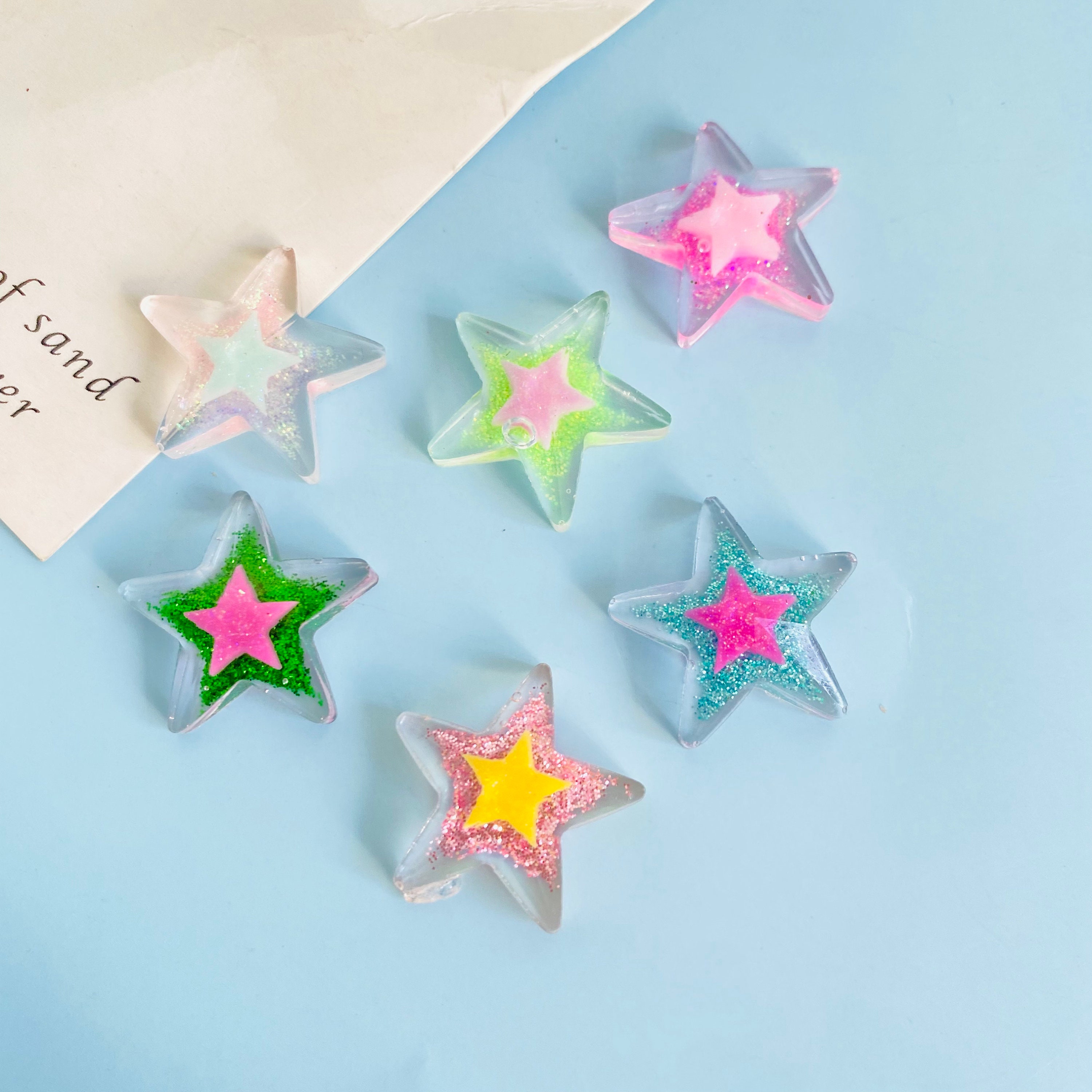 Colorful Shiny Star Fridge Magnet Cute Star Refrigerator - Etsy