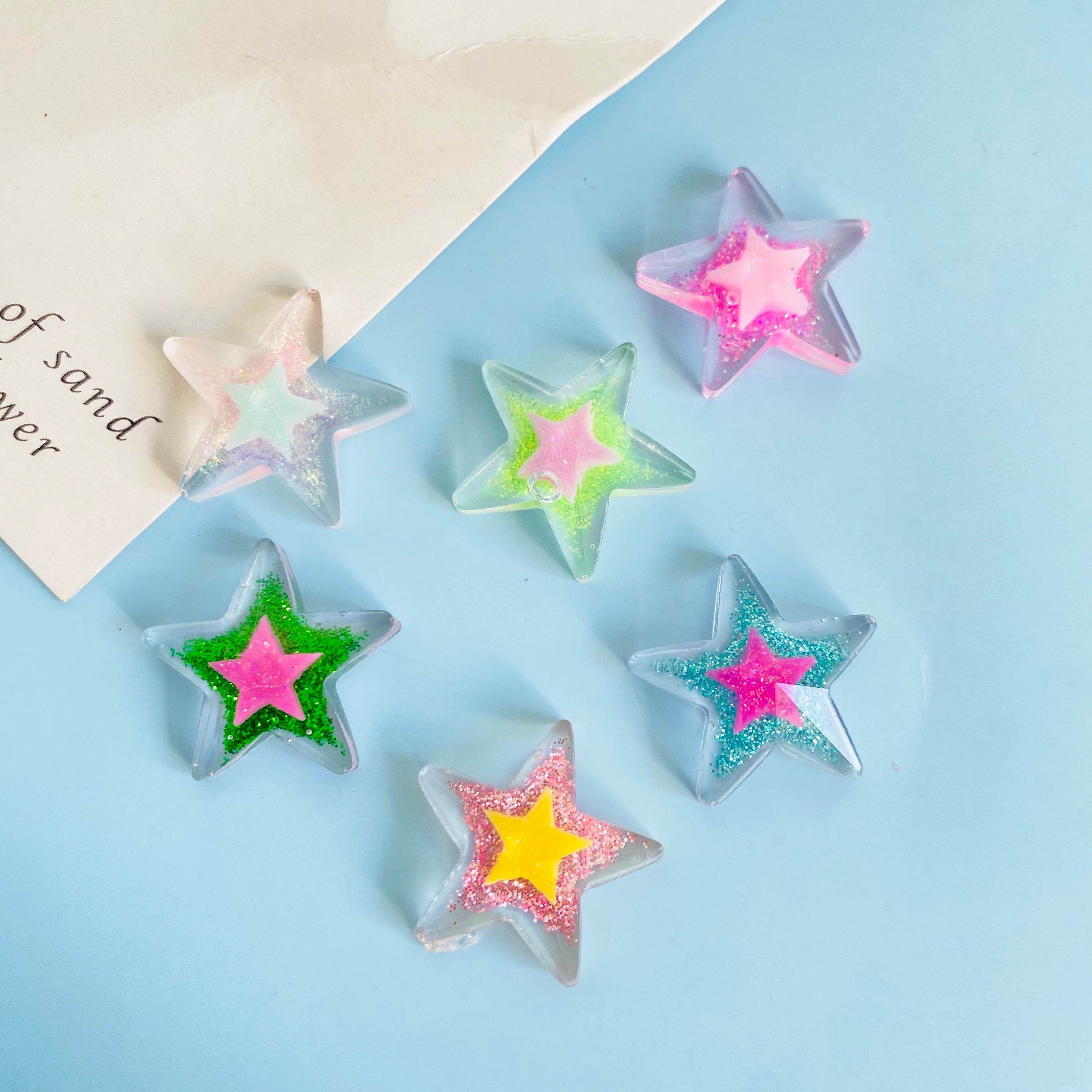 Colorful Shiny Star Fridge Magnet Cute Star Refrigerator - Etsy