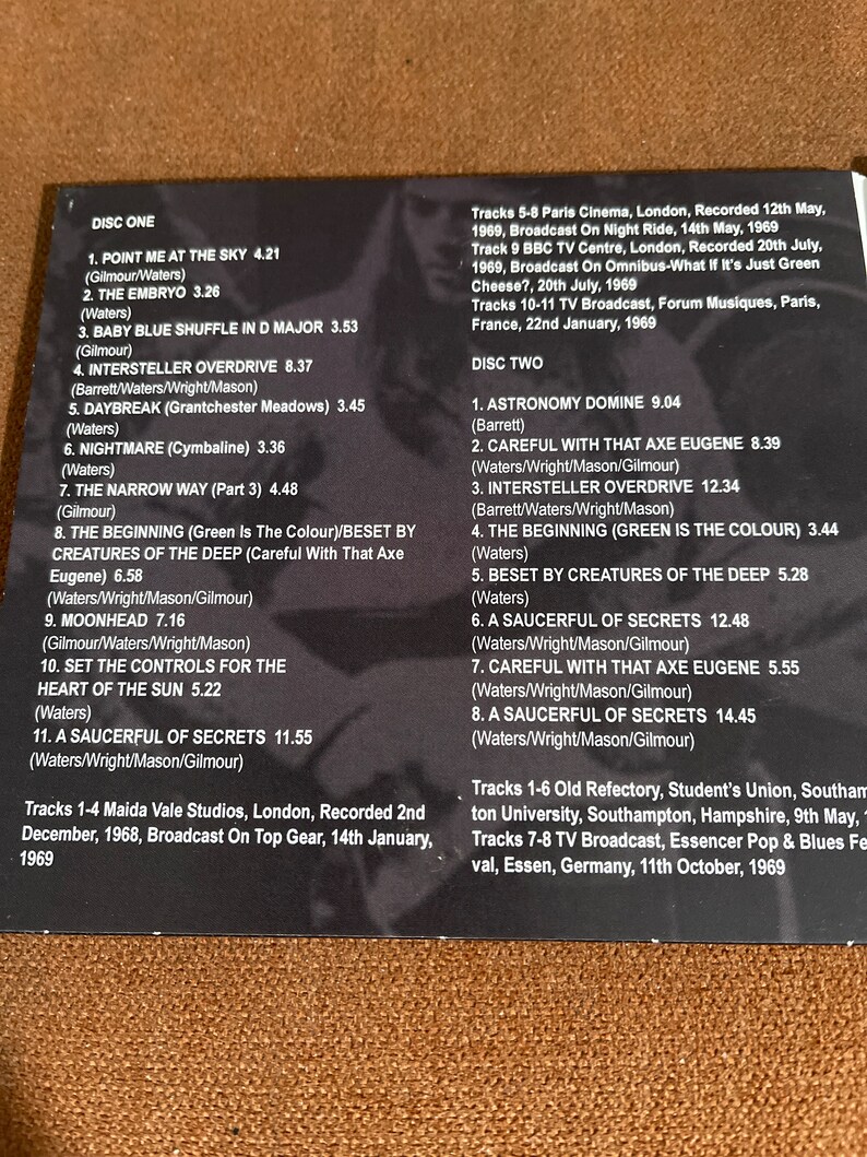 Pink Floyd Transmissions 1969 Two CD Set - Etsy