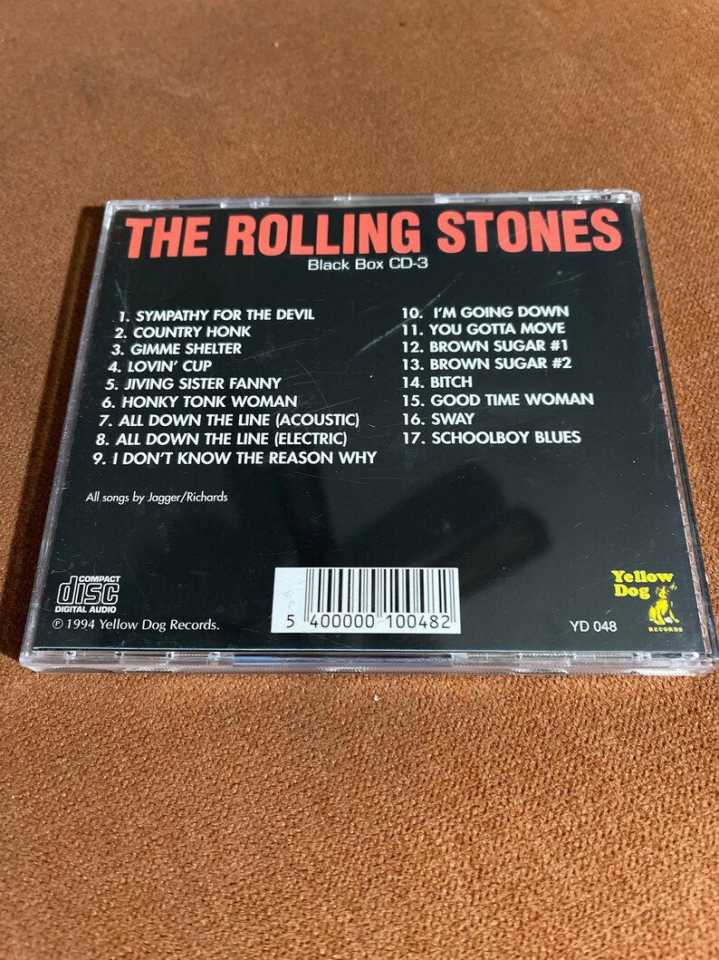 The Rolling Stones Black Box CD-3 Yellow Dog Records - Etsy