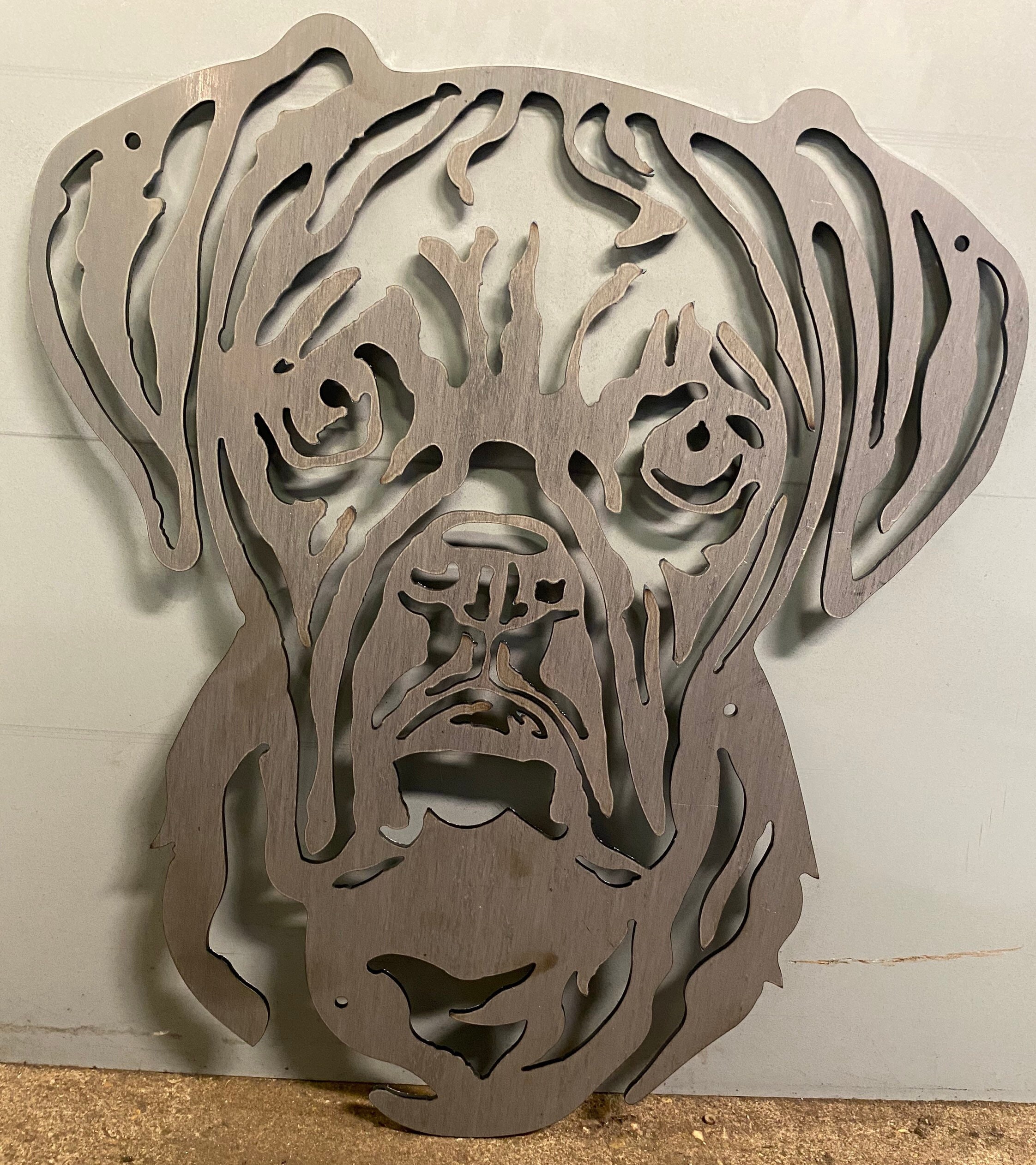 Large Boxer Dog Metal Wall Art Memorial Sculpture Gift 380mm - Etsy