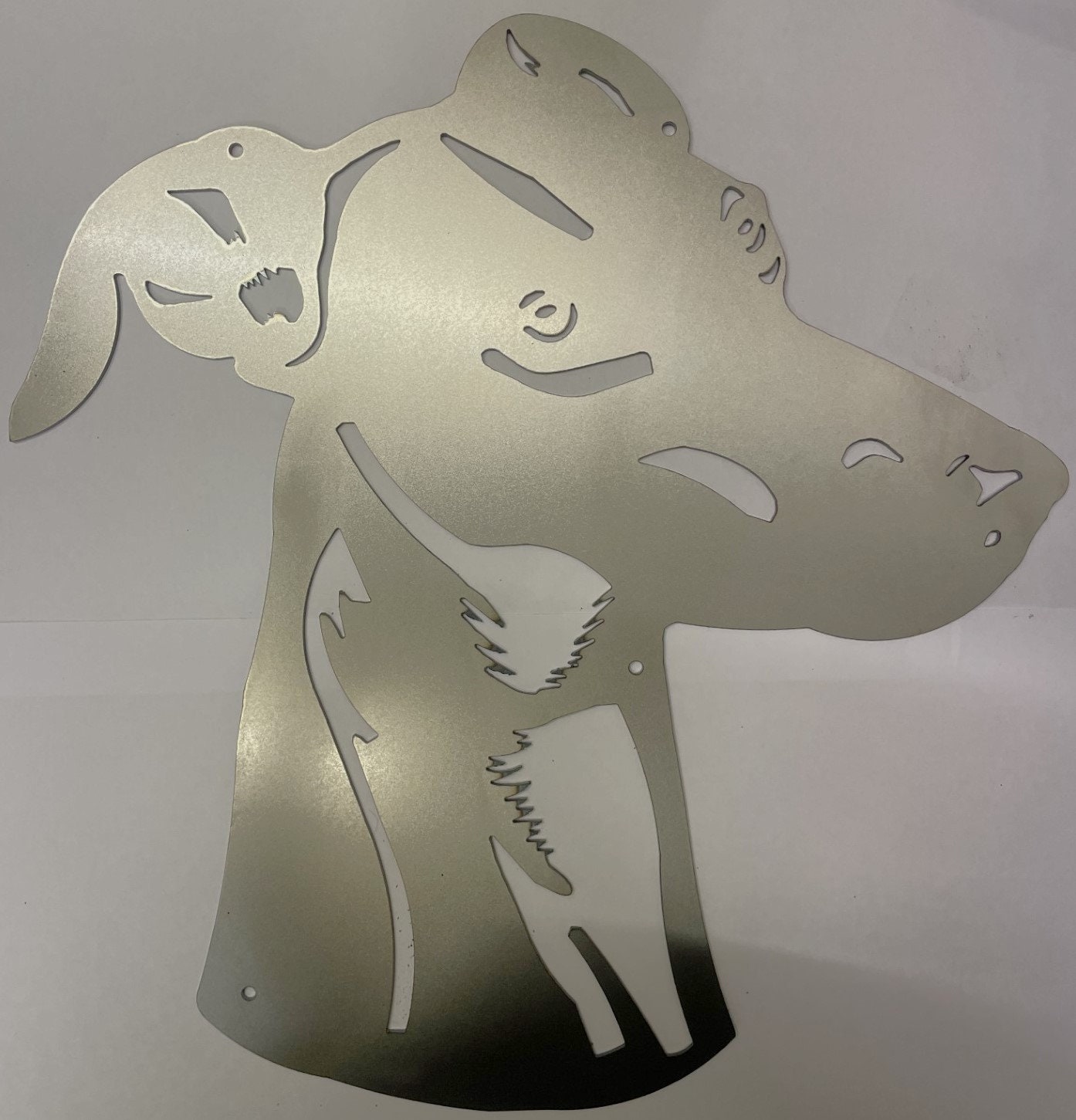 Large Greyhound Whippet Hound Metal Wall Art Memorial Sculpture Gift ...