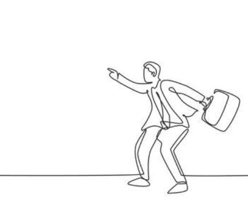 Single Continuous Line Drawing of Young Angry Business Man Pointing ...