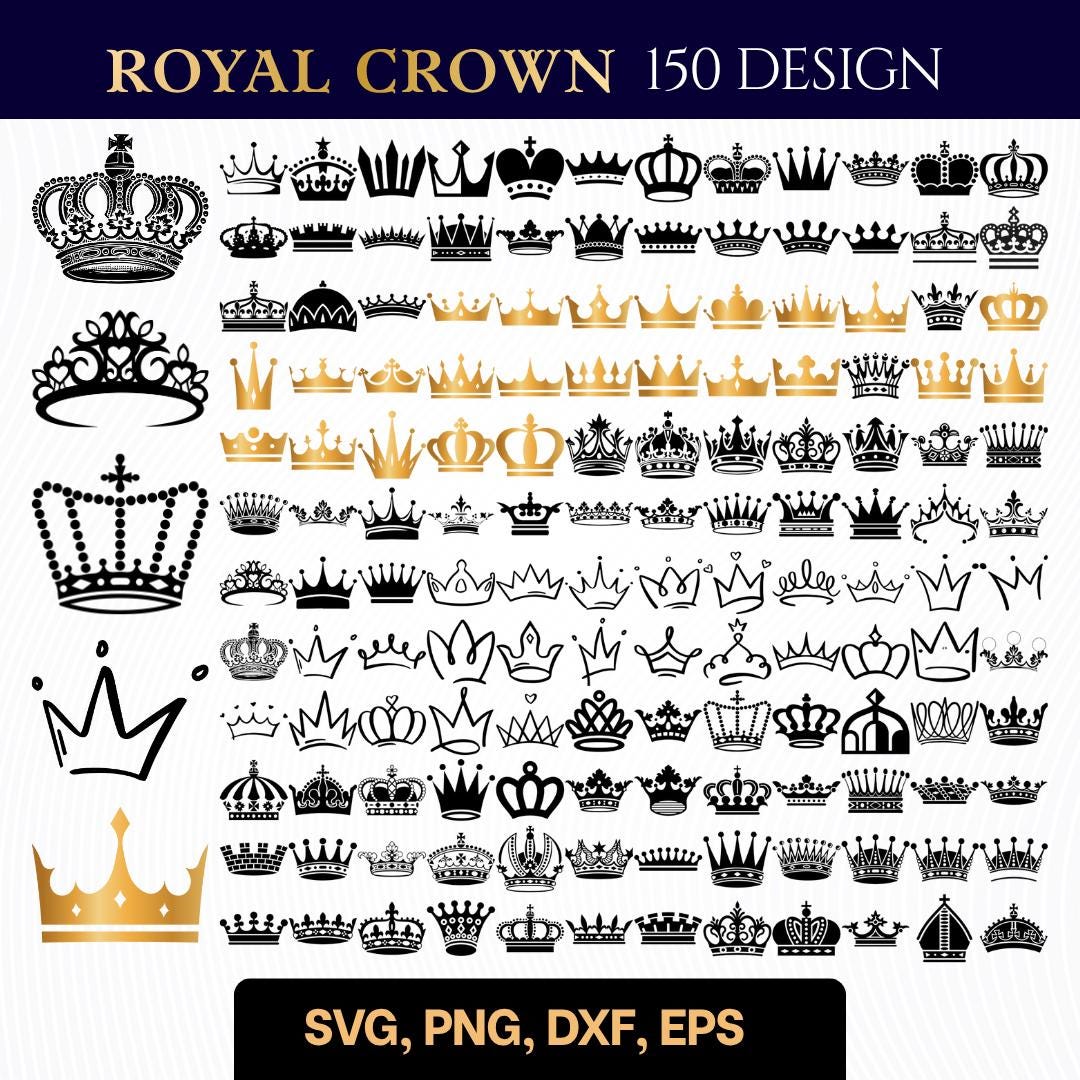 Royal Crown Monogram Clipart Bundle (digital Download) - Etsy Australia