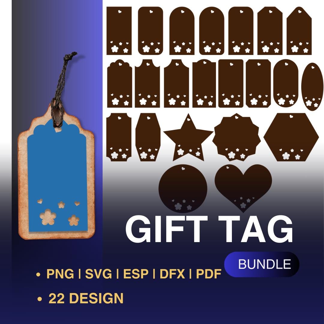 Gift Tag Design Bundle (digital Download) - Etsy UK