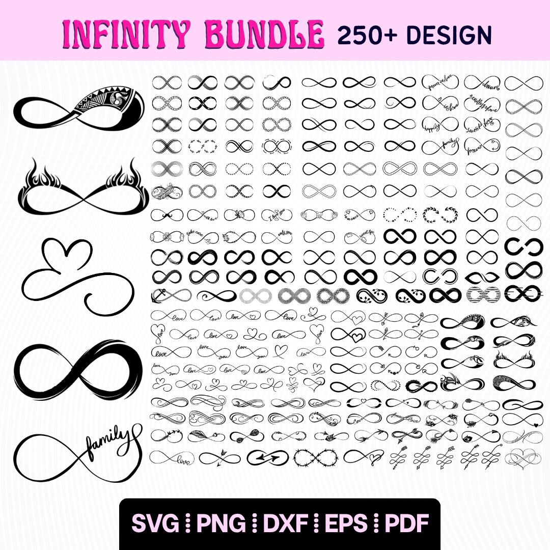 250 Infinity Bundle Svg Pdf Png Dxf Eps Format Clipart Instant Digital ...
