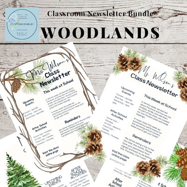 Woodland Classroom - Etsy