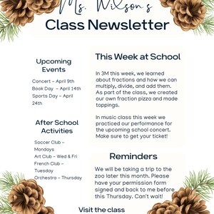 Woodlands Classroom Newsletter Bundle: Digital, Editable, Printable ...