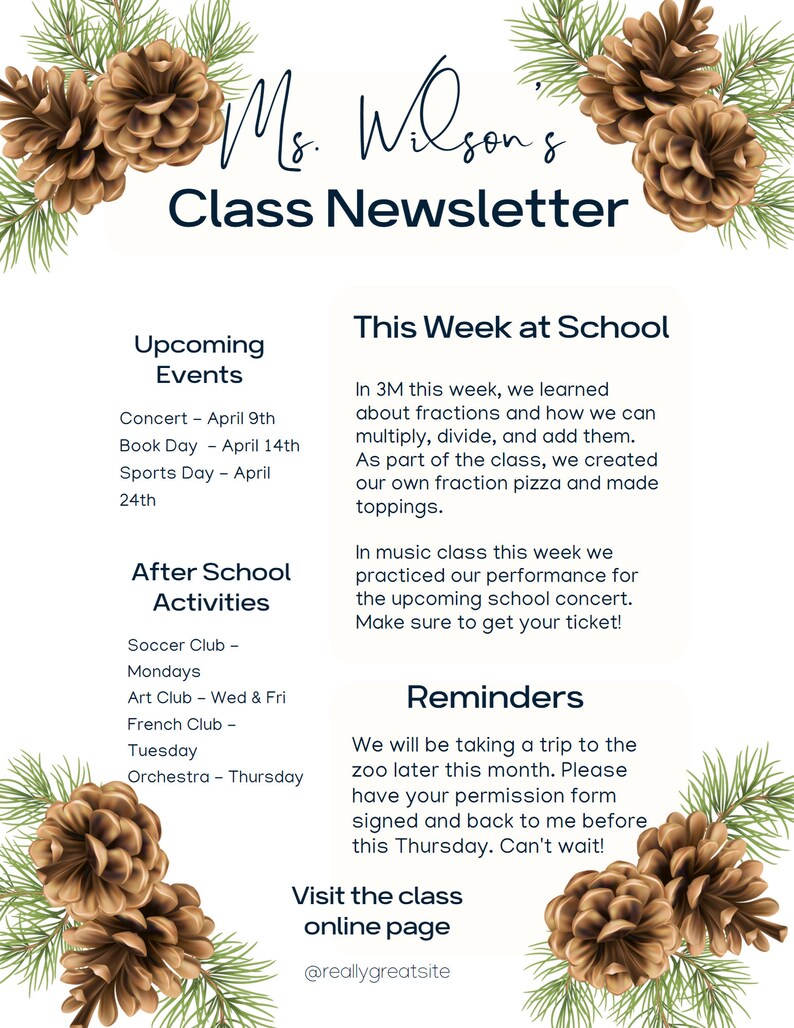 Woodlands Classroom Newsletter Bundle: Digital, Editable, Printable ...