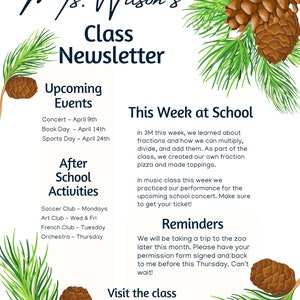 Woodlands Classroom Newsletter Bundle: Digital, Editable, Printable ...