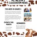 Cow Print Classroom Newsletter Bundle: Digital, Editable, Printable ...