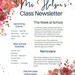 Apricot Rose Classroom Newsletter Bundle: Digital, Editable, Printable ...
