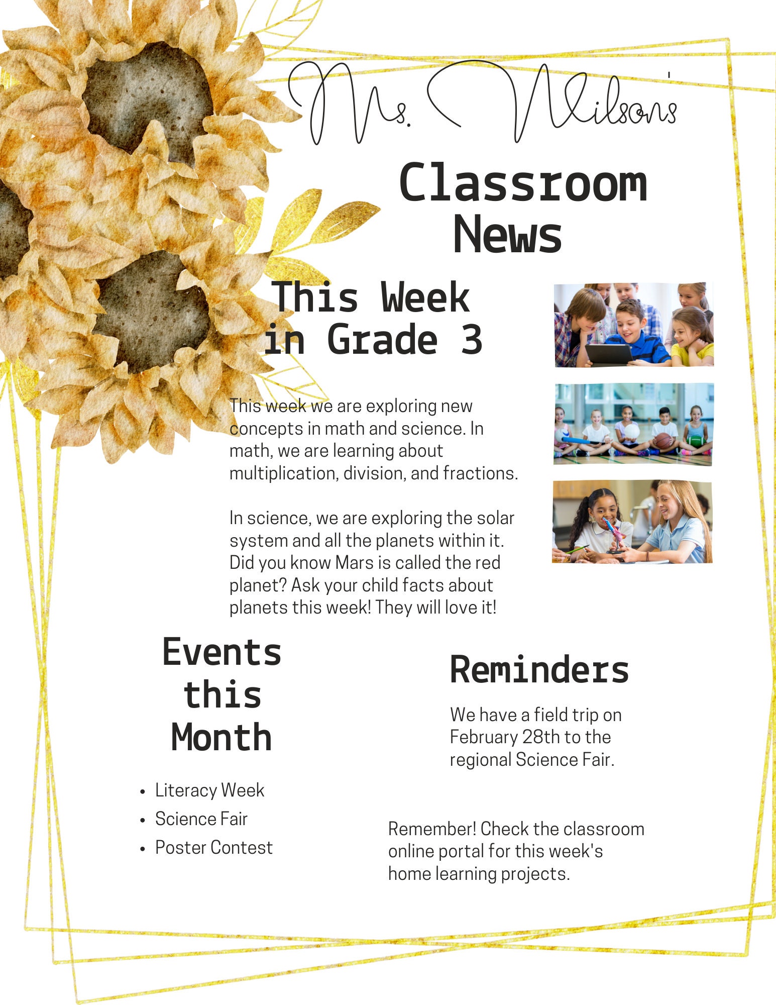 Full Year Classroom Newsletter Bundles - Etsy