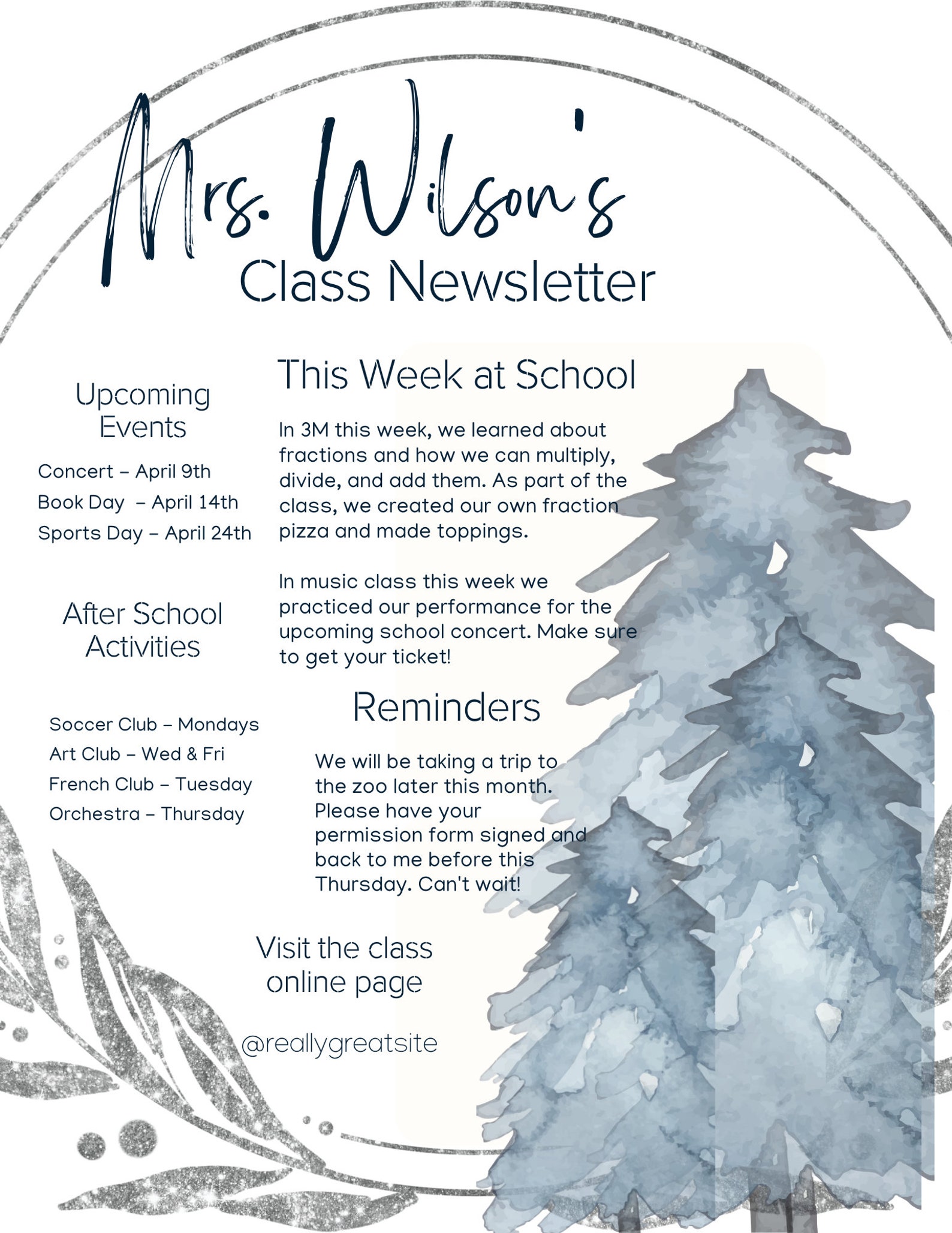 Winter Wonders Classroom Newsletter Bundle - Etsy
