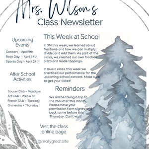 Winter Wonders Classroom Newsletter Bundle - Etsy