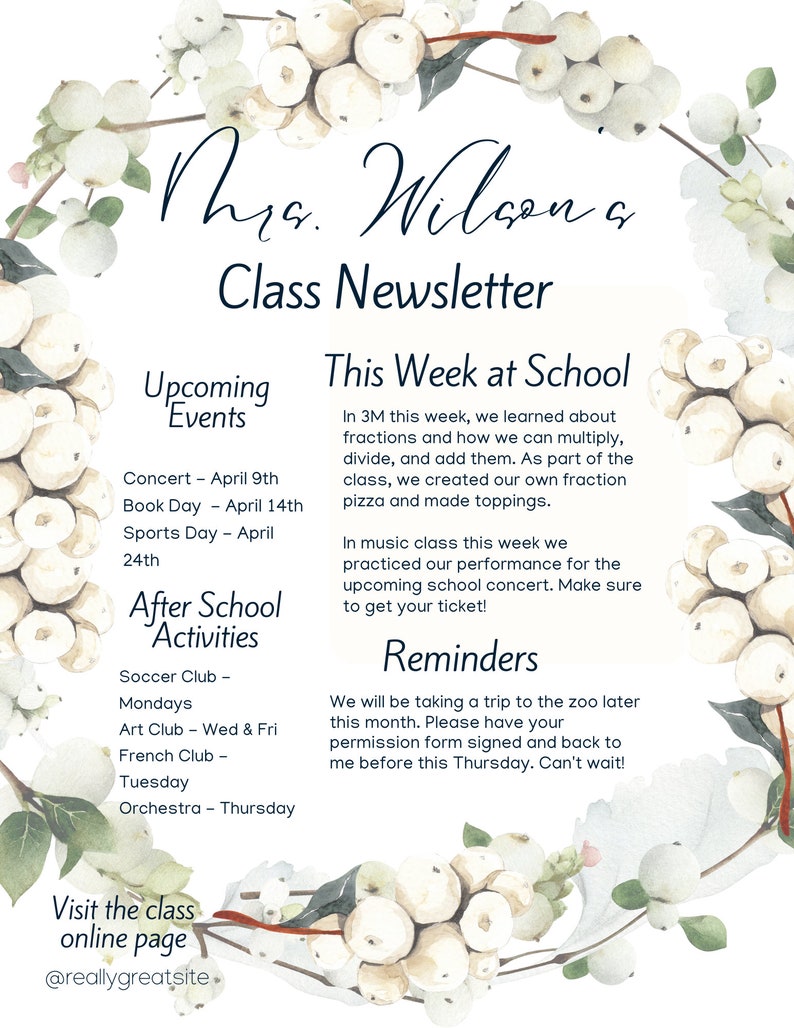 Winter Wonders Classroom Newsletter Bundle - Etsy