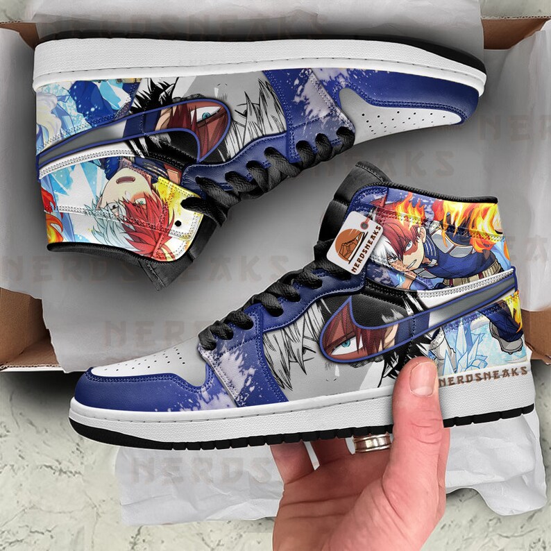 Shoto Todoroki Shoes MHA Anime Custom Sneakers - Etsy