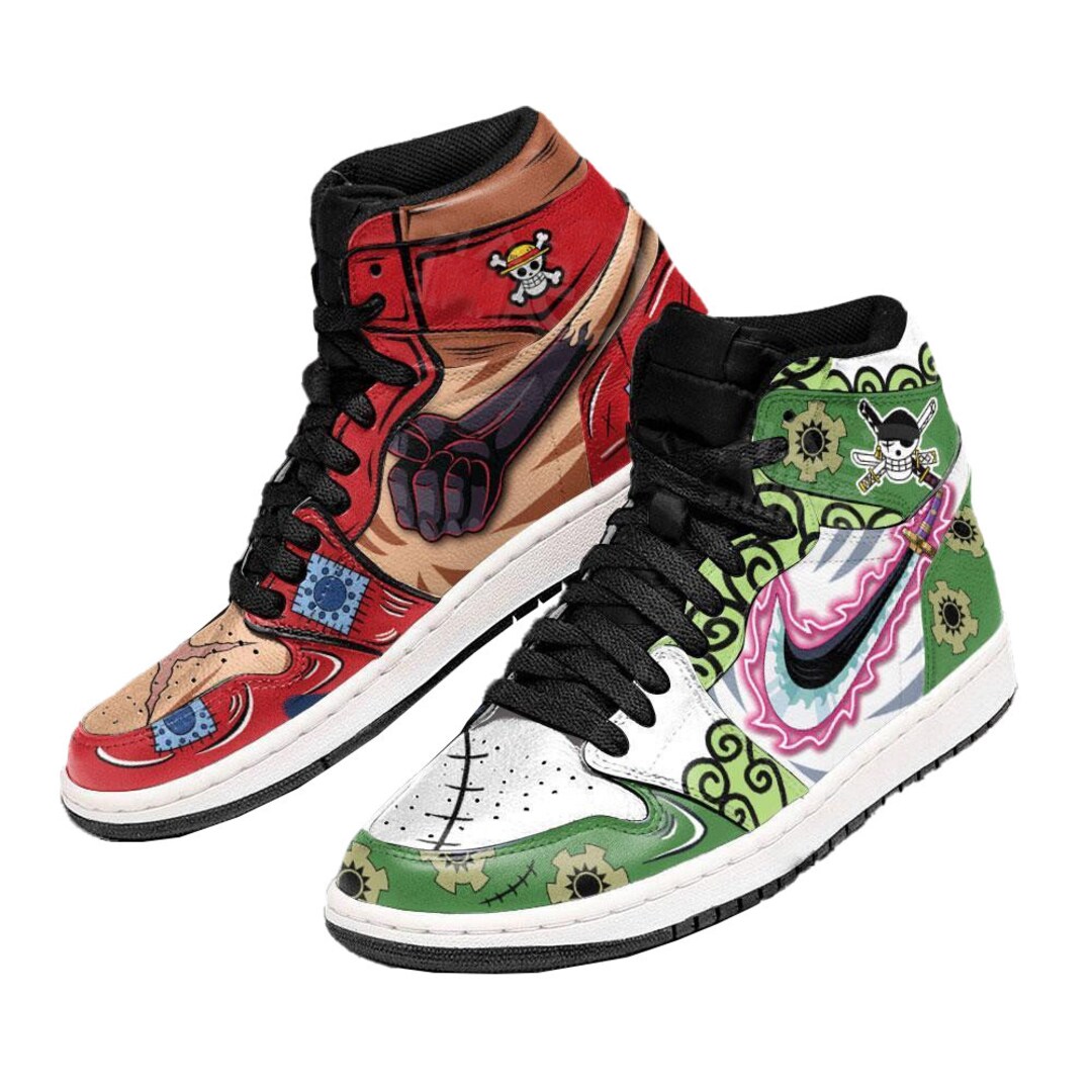 Zoro and Luffy Haki Shoes Custom Wano Arc Anime Jd1s Sneakers - Etsy