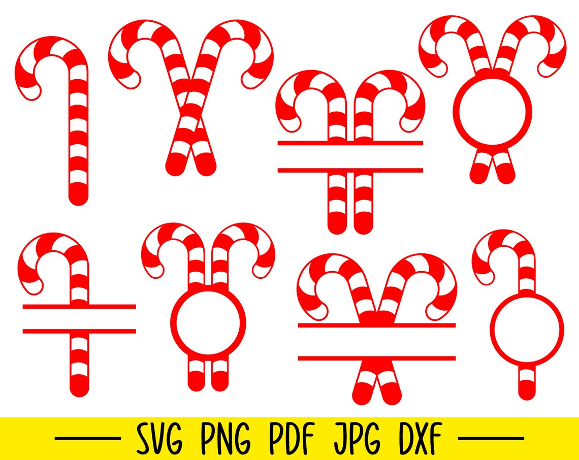 Candy Cane Frame Svg, Candy Cane Svg, Christmas Cand Svg, Christmas Svg ...