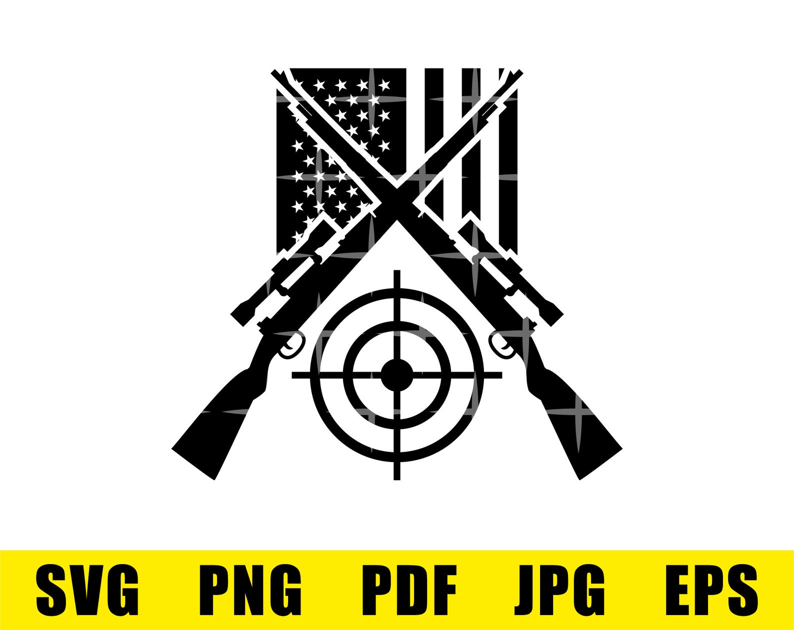 Hunt Svg, Hunting Svg, Deer Hunting Svg, Gun Svg, Rifle Svg, American ...