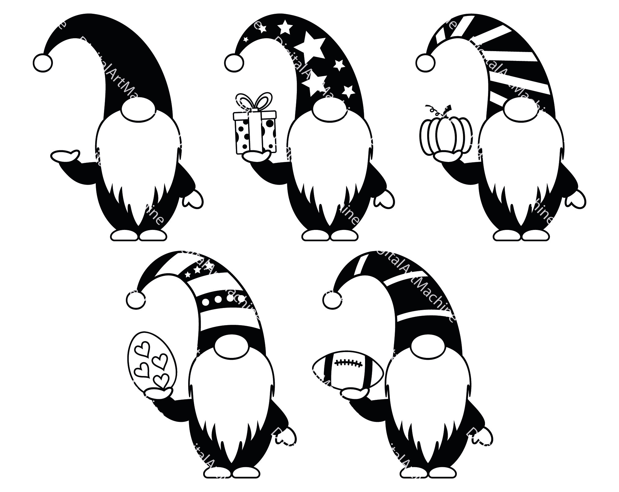 Gnome Svg Bundle, Gnomes Svg Bundle, Gnome Clipart, Gnome Svg, Gnome ...