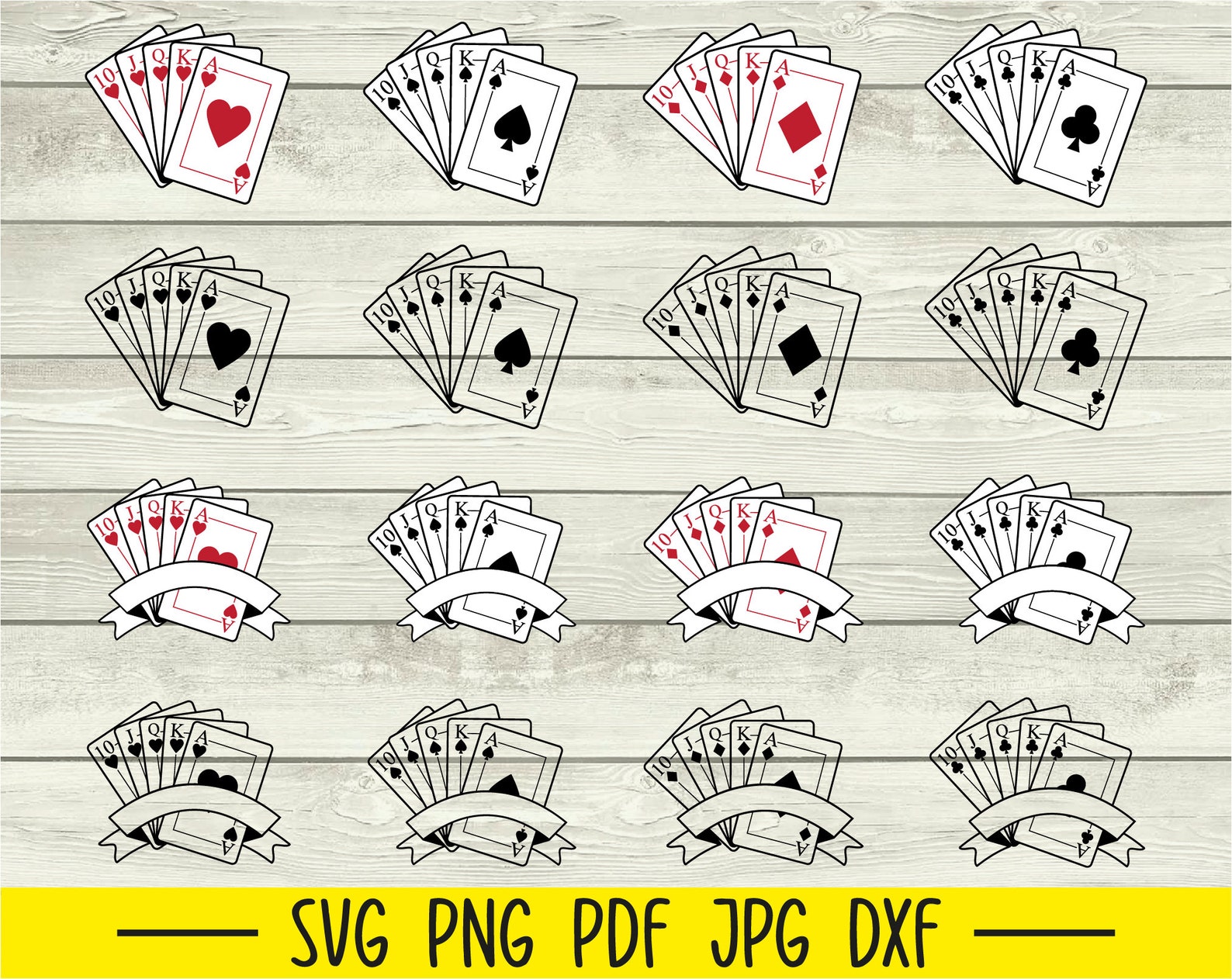 Royal Flush Svg, Playing Cards Svg, Poker Svg, Casino Svg, Gambling Svg ...