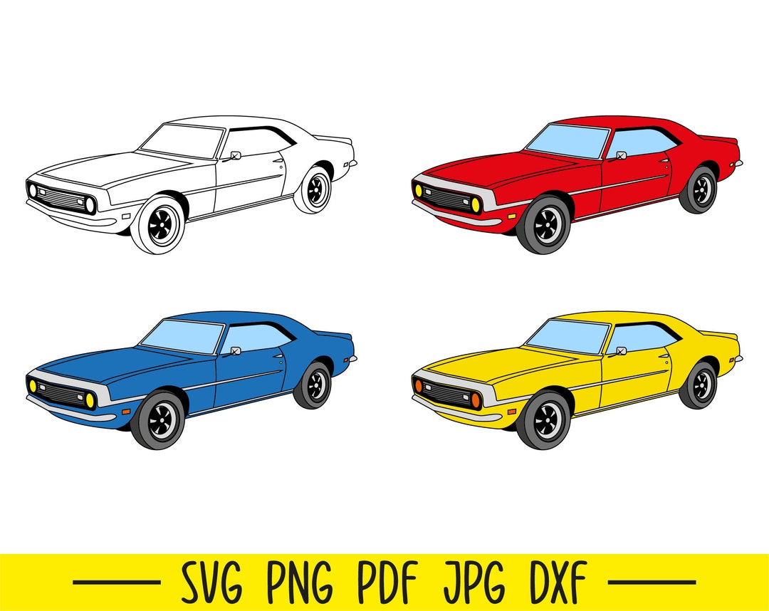 Muscle Car Svg, Car Svg, Classic Car Svg, Muscle Car Png, Car Clipart ...