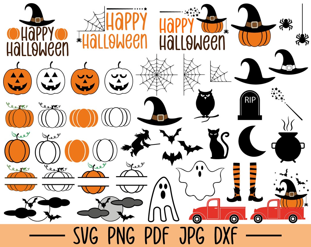 42 Halloween Svg Files, Halloween Svg Bundle, Pumpkin Svg, Pumpkin Cut ...