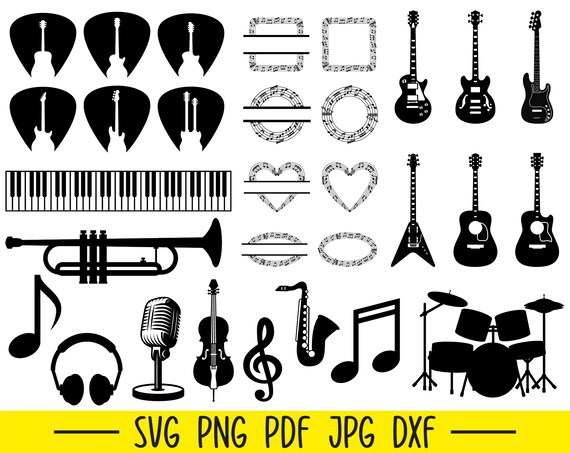 Music Svg Bundle Guitar Svg Bundle Guitar Pick Svg Bundle - Etsy