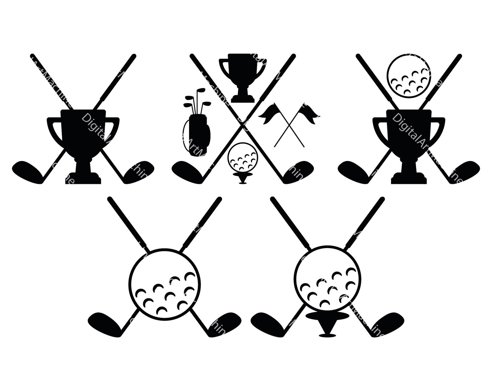 Golf Svg Bundle, Golf Ball Svg, Golf Clup Svg, Golf Cut File, Golf Svg ...