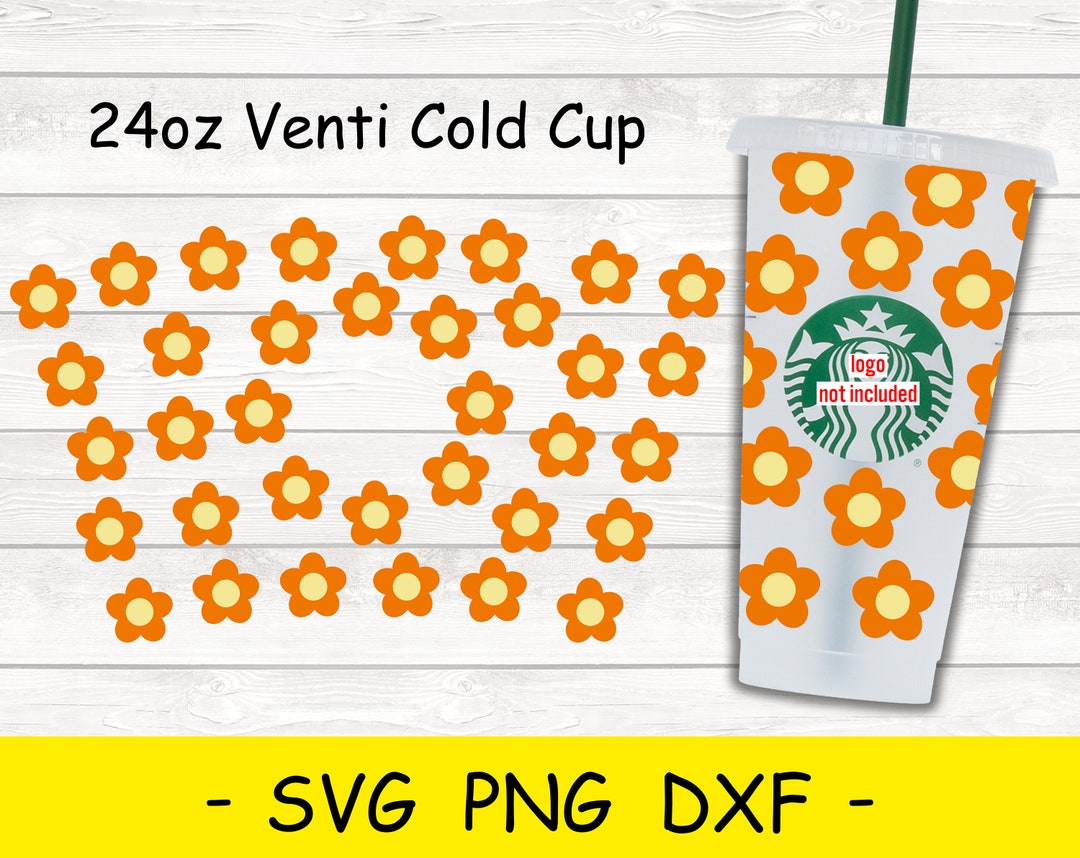 Daisy Starbucks Cold Cup Svg, Daisy 24 Oz Cold Cup, Daisy Flower Cup ...