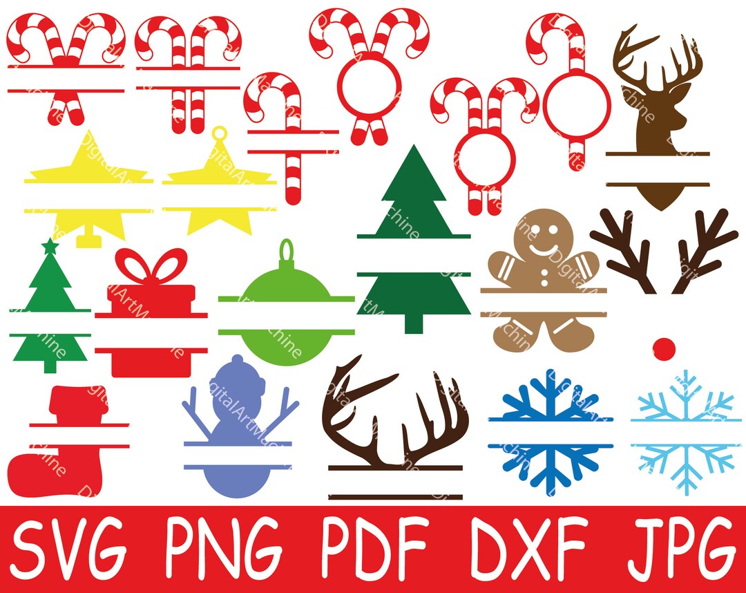 Christmas Frame Svg Files, Christmas Frame Svg Bundle, Christmas Svg ...