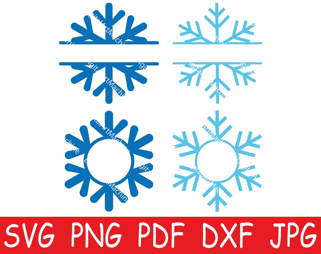 Snowflake Frame Svg, Snowflake Svg, Snowflake Monogram Svg, Christmas ...