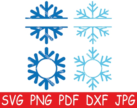Snowflake Frame Svg Snowflake Svg Snowflake Monogram Svg - Etsy