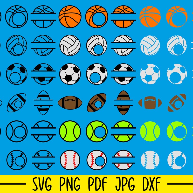 Sports Balls Svg - Etsy