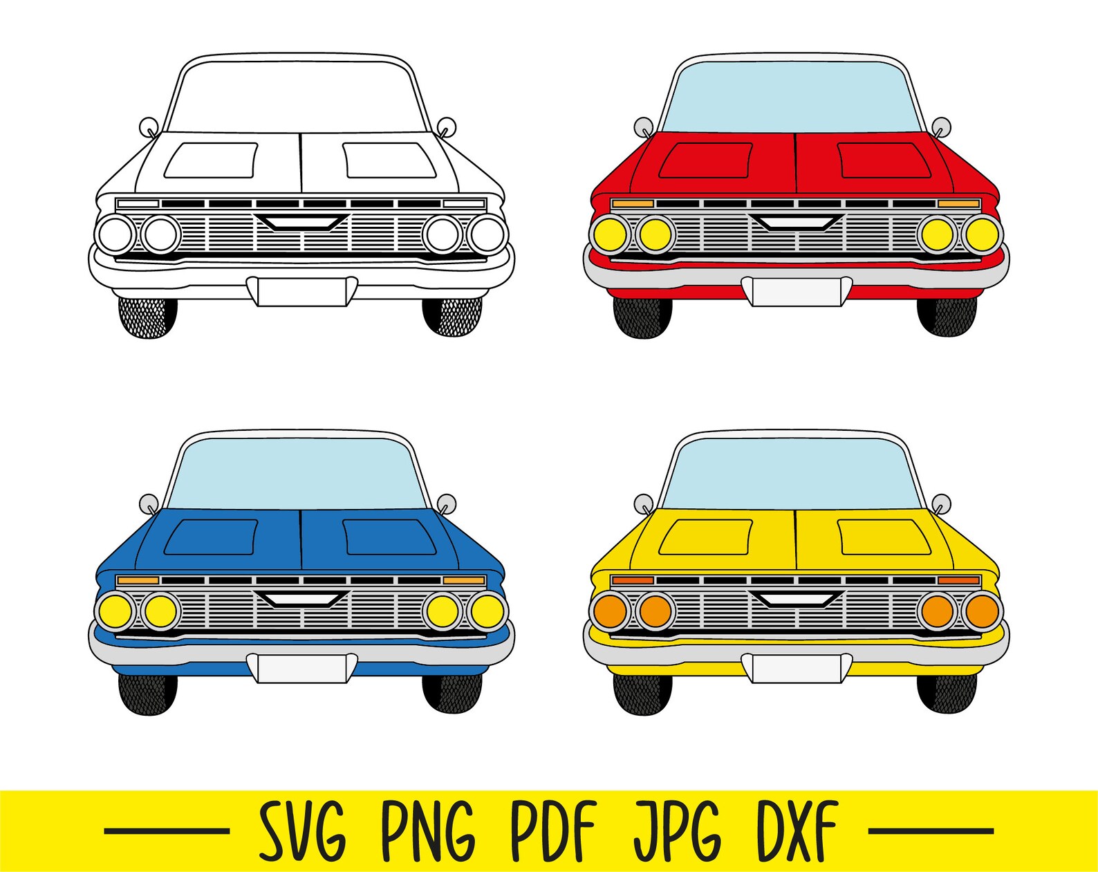 Classic Car Svg, Muscle Car Svg, Car Svg, Muscle Car Png, Car Clipart ...