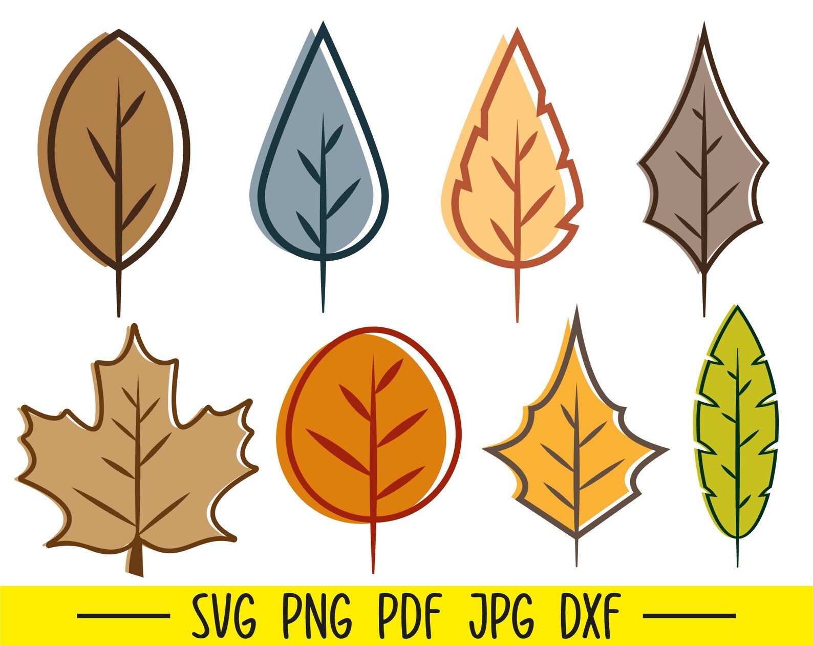 Fall Leaves Svg, Leaf Svg, Leaves Svg Bundle, Autumn Leaf Svg, Fall Svg ...