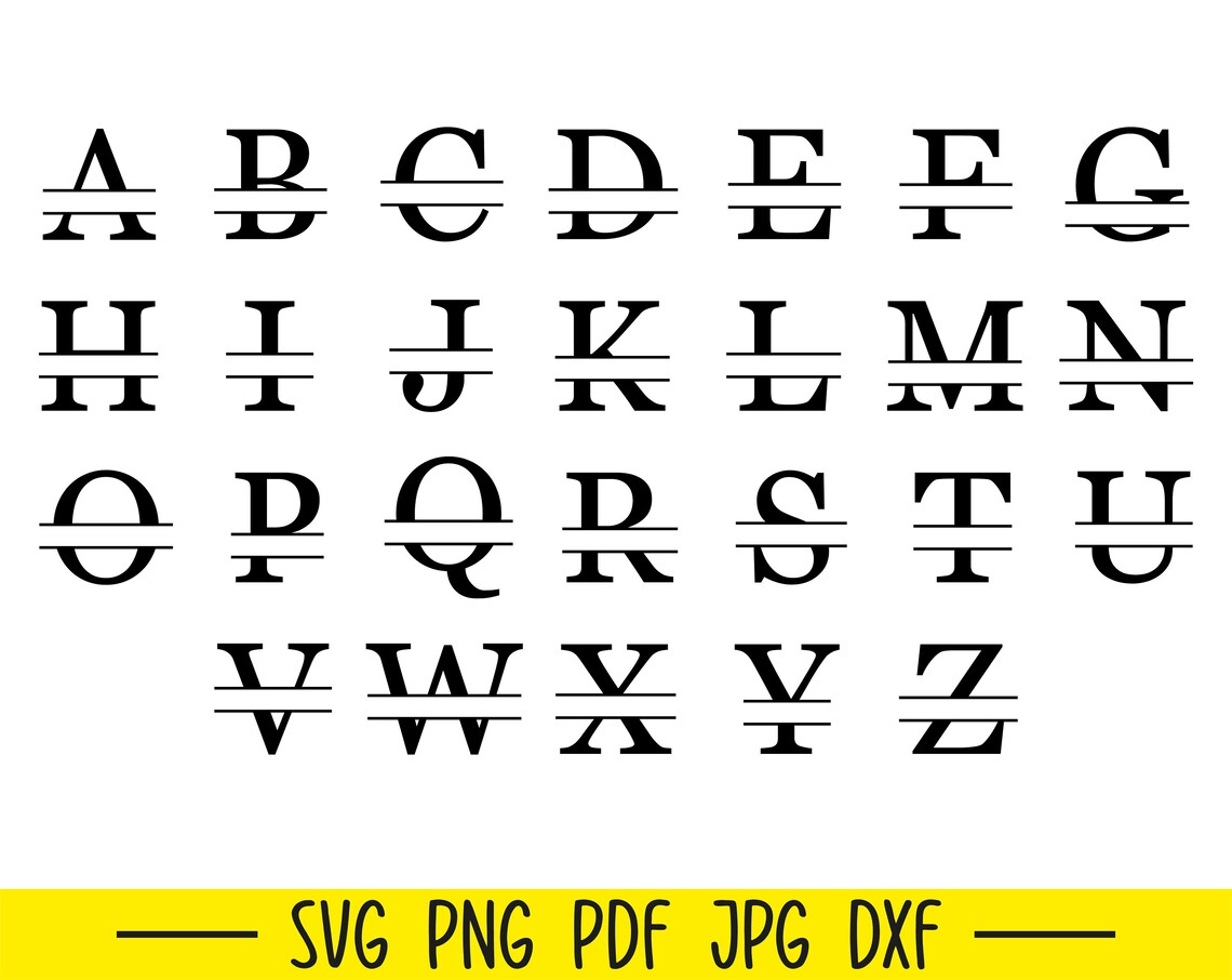 Monogram Letters Svg, Monogram Svg, Split Monogram Svg, Monogram ...