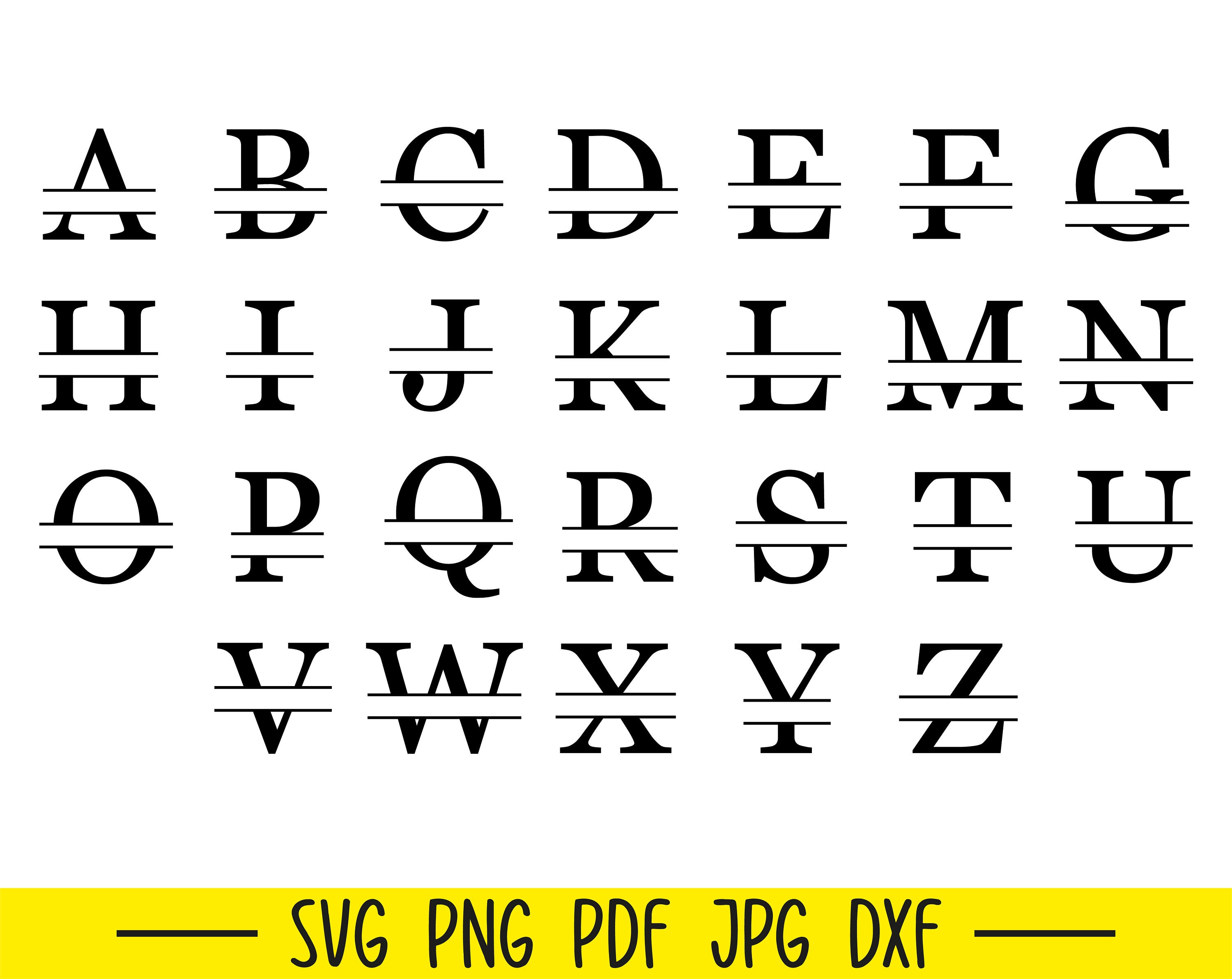 Monogram Letters Svg, Monogram Svg, Split Monogram Svg, Monogram ...