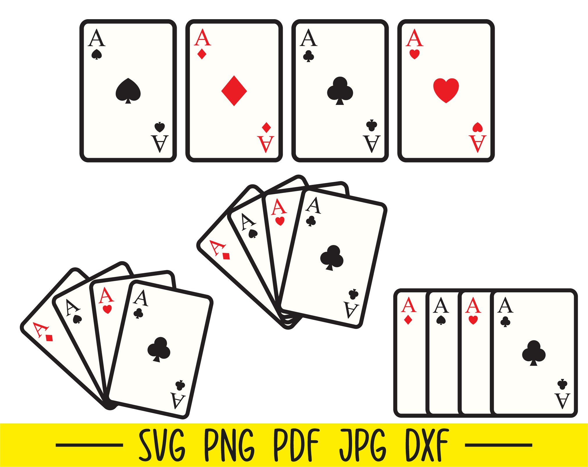 Playing Cards Svg, Poker Svg, Casino Svg, Gambling Svg, Cards Svg ...
