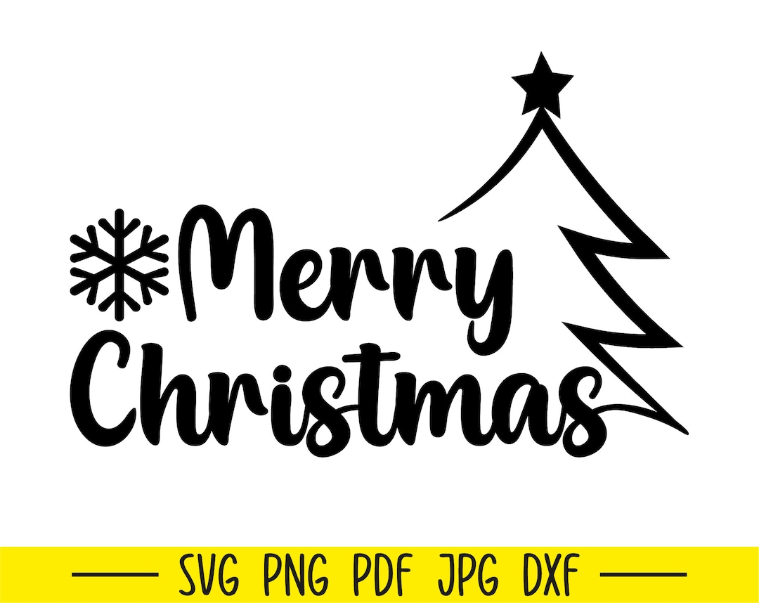 Vrolijk kerstfeest met kerstboom Svg, kerstboom Svg, kerst svg, vrolijk ...