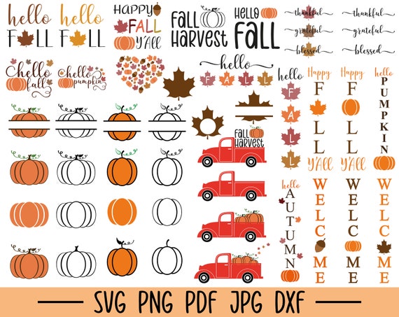 42 Fall Svg Files Fall Svg Bundle Pumpkin Svg Fall Signs - Etsy