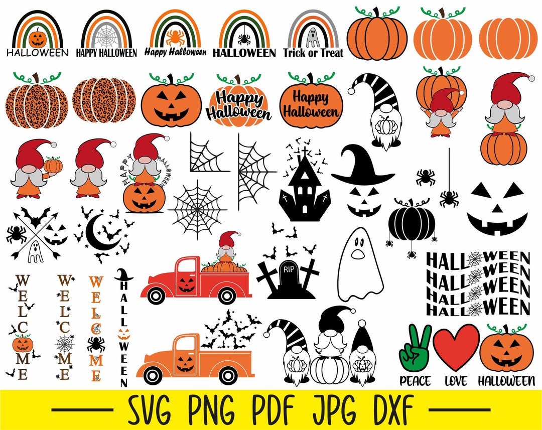 Halloween Svg Bundle, Halloween Svg, Halloween Cut Files, Pumpkin Svg ...