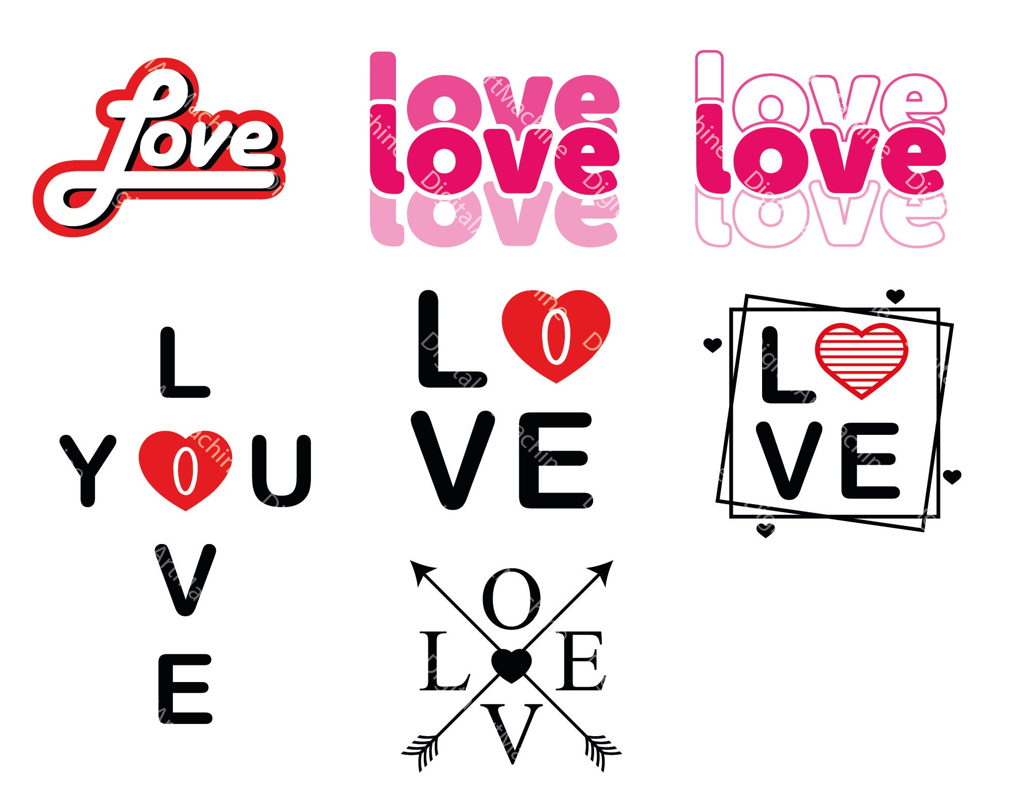 Love Svg, Love Svg Bundle, Valentine Svg, Valentine Svg Bundle ...