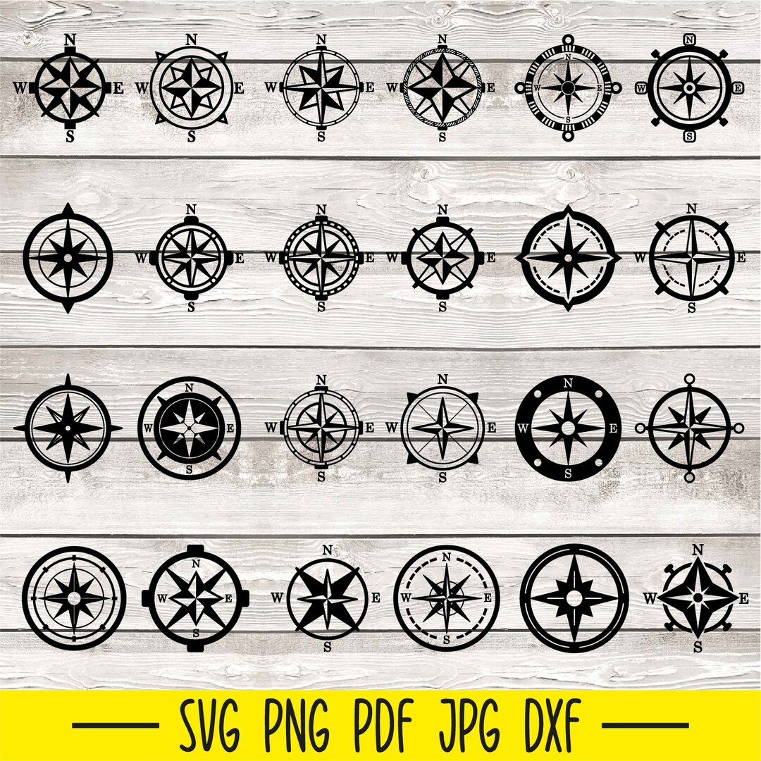 Compass Svg, Compass Clipart, Compass Svg Bundle, Travel Svg, Mountain ...